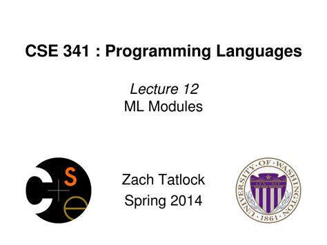 Ppt Cse 341 Programming Languages Lecture 12 Ml Modules Powerpoint