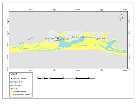Map Of The Geology Of Lagos State Showing The Landfill Locations And Download Scientific