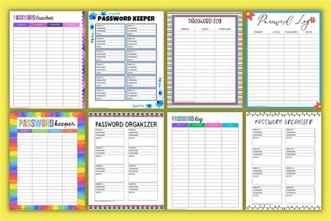 Free Printable Password Logs