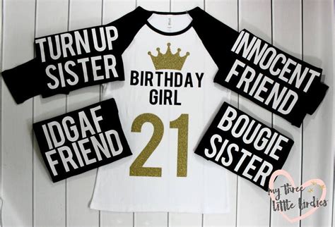 Personalized Birthday Squad Shirts For Group Womens Etsy