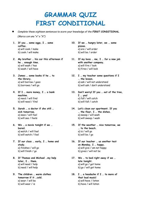 First Conditional Complete The Sentences Worksheet Artofit