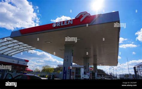 Wroclaw Poland April ORLEN Fuel And Gas Station PKN Orlen Is A Major Polish Oil
