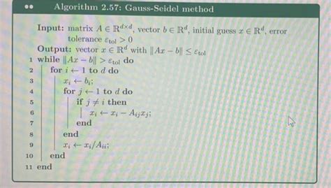 Solved Input Matrix A ∈ Rd×d Vector B ∈ Rd Initial