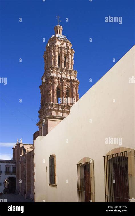 Mexico Zacatecas Vista Parcial De La Catedral Basilica De Nuestra