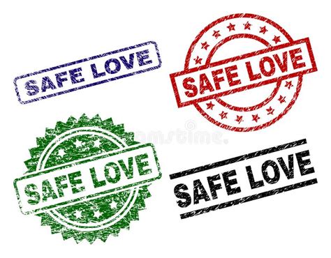 Safe Sex Love Icons Condom In Package Symbols Stock Vector