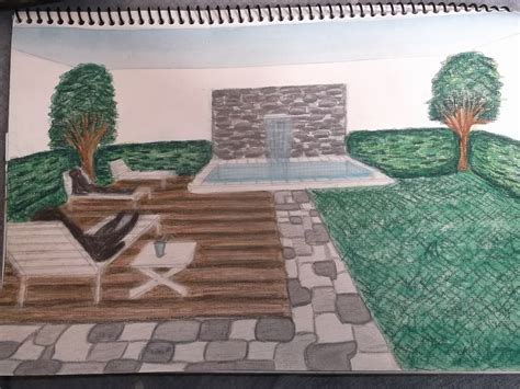 Dibujo Perspectiva Y Color Perspectiva Paisajismo Marissa Alfaro