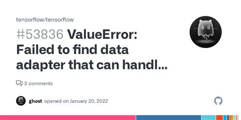ValueError Failed To Find Data Adapter That Can Handle Input Issue
