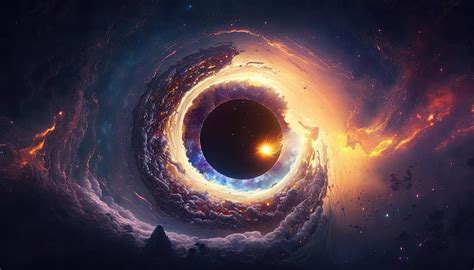 블랙홀 깊은 우주 별이 빛나는 천체 사진 우주 우주 공간 배경 Generative Ai의 놀라운 사실적인 벽지 프리미엄 사진