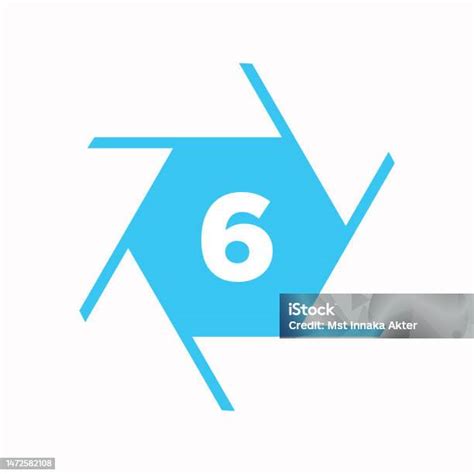 Lettre Initiale 6 Logo De Photographie Concept Dobjectif Dappareil