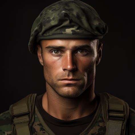 Premium Photo A Man In Military Uniform