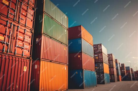 shipyard of container cargo port logistics and delivery concept ai