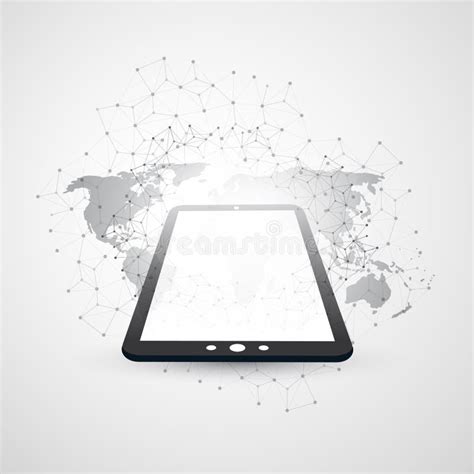 Digital Network Connections Mobile Technology Background Cloud