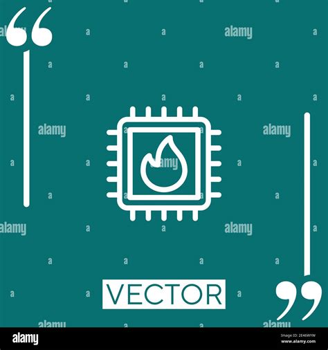 Cpu Vector Icon Linear Icon Editable Stroke Line Stock Vector Image