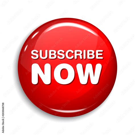 Subscribe Now Round Vector Web Element Circular Button Icon Design