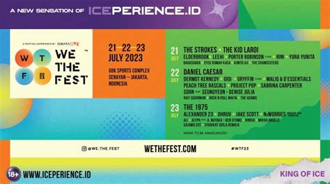 Digelar Akhir Pekan Ini We The Fest Hadirkan The Stroke Hingga Efek Rumah Kaca