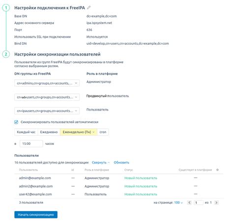 Синхронизация с каталогом LDAP