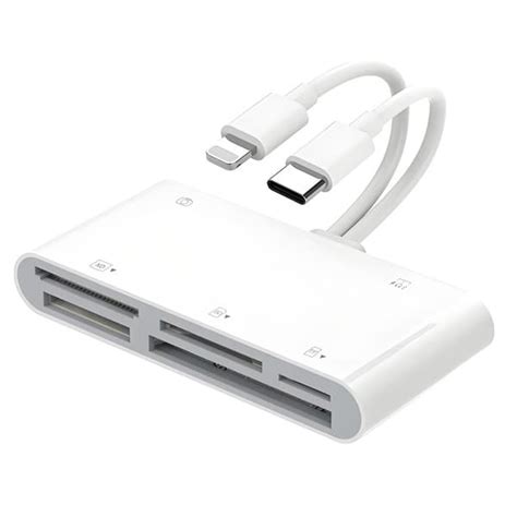 NÖrdic Usb C Lightning Kortinlukija 5 Paikkainen Cf Sd Microsd Ms Xd 1xusb A 1xusb C Uhs I