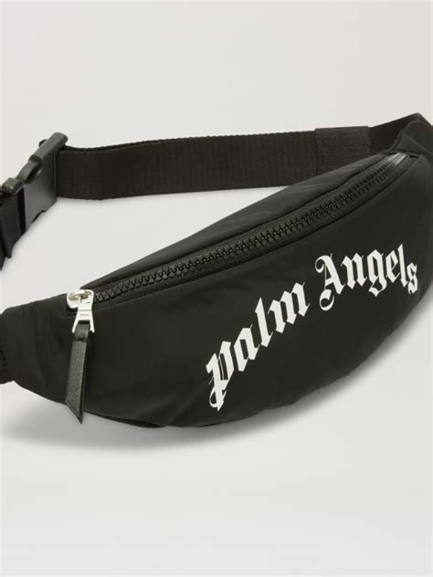 Curved Logo Fanny Pack In Black Palm Angels® Official