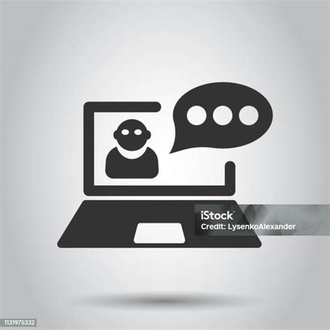 플랫 스타일의 온라인 교육 프로세스 아이콘입니다 웨 비 나 세미나 벡터 일러스트 레이 션에 흰색 배경입니다 전자 학습 비즈니스 개념입니다 세미나에 대한 스톡 벡터 아트 및