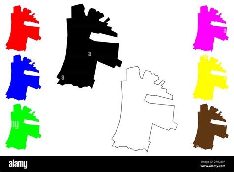 La Serena City Republic Of Chile Map Vector Illustration Scribble Sketch La Serena City And