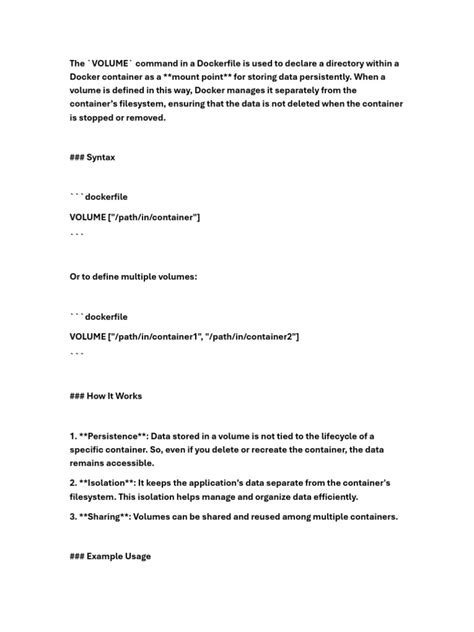 Docker Volume Pdf Computers