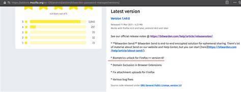 Biometric Unlock Option Not Available In Firefox Extension · Issue