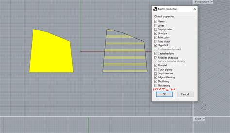 Match Properties Should Definitely Have Hatch Option Rhino For