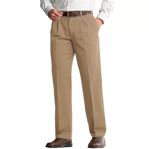 Mens Lee Comfort Fit Classic Fit Pleated Pants