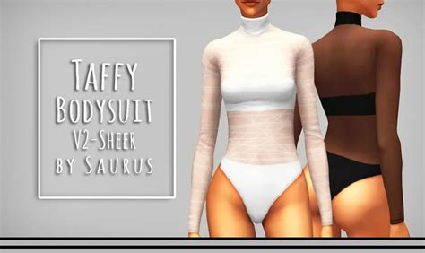 Taffy Bodysuit V2 Sheer Overhall Jumpsuit Mysims4mods