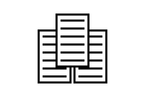 Documents Line Icon Graphic By Thenoun Faisal Creative Fabrica