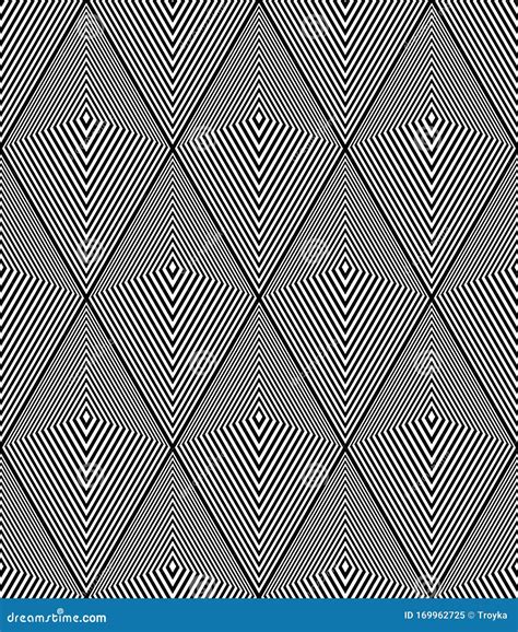 Seamless Geometric Diamonds Pattern Lines Texture Stock Vector Illustration Of Optical