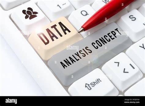 hand writing sign data analysis concept business idea evaluating data using analytical and