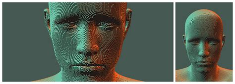 큐브에서 구성 추상 디지털 인간의 머리 비즈니스 프리젠 테이션 전단지 또는 포스터를위한 미니멀 한 디자인 기술 및 로봇 공학 개념 복셀 아트3d 벡터 일러스트레이션 머리에