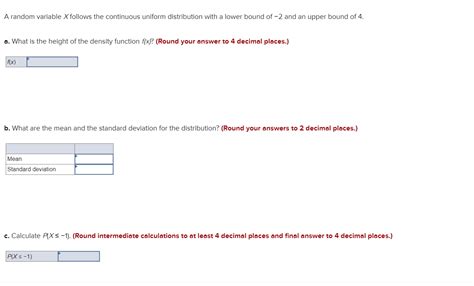Solved A Random Variable X Follows The Continuous Uniform