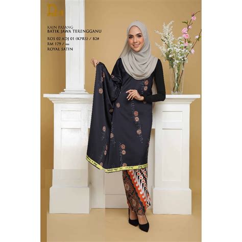 BATIK JAWA TERENGGANU ROYAL SATIN Shopee Malaysia