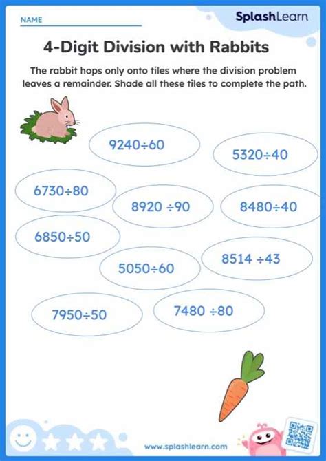 4 Digit Division With Rabbits
