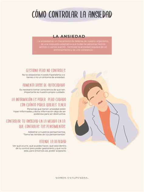 Cómo controlar la ansiedad en 5 pasos Somos Estupendas