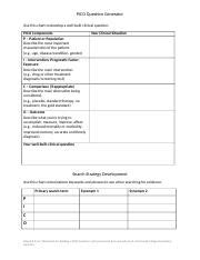 Developing Well Built Clinical Questions PICO Question Course Hero