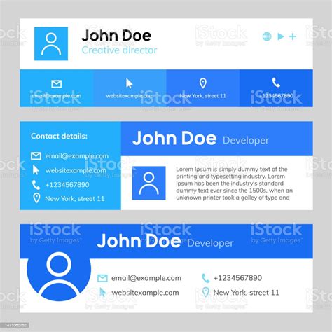 이메일 서명 템플릿 디자인 회사 메일 비즈니스 전자 메일 서명 벡터 배너 서명 필기에 대한 스톡 벡터 아트 및 기타 이미지 서명 필기 전자메일 형판 Istock