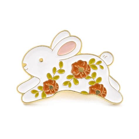 Flower Bunny Enamel Pin Eternal Vines