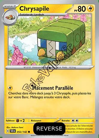 PokeValue fr Carte Pokémon Chrysapile Reverse n série Couronne Stellaire Analyse des