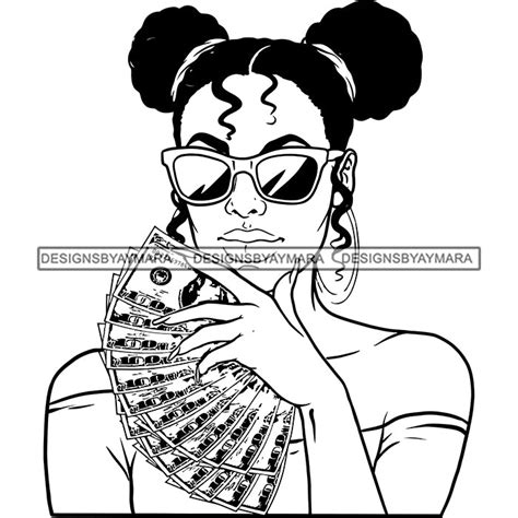 Sexy Gangster Diva Gangsta Woman Money Flying Tattoo Arm Sleeve Sungla