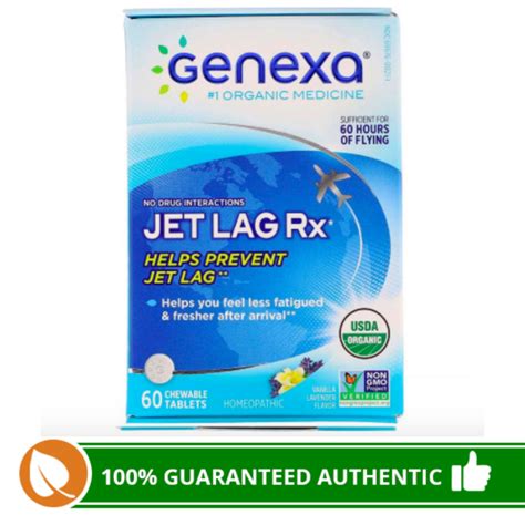 Genexa Jet Lag Rx Vanilla Lavender Flavor 60 Chewable Tablets Lazada Ph