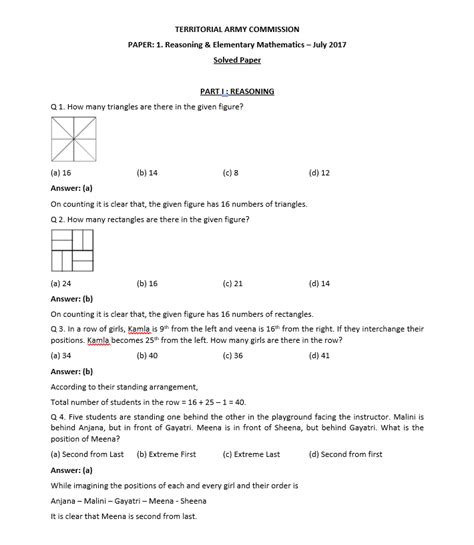 2000 Questions Territorial Army Exam Paper 1 And Paper 2