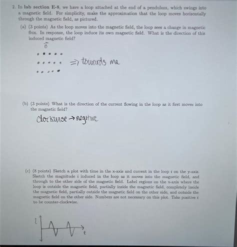 Solved 2 In Lab Section E 8 We Have A Loop Attached At The