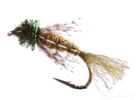 Flashback Caddis Fly Pupa Olive Trout Fly Pattern