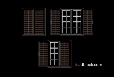 Window Cad Block Collection In Dwg Icadblock