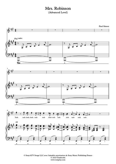 The Graduate Mrs Robinson Advanced Level Solo Piano Simon