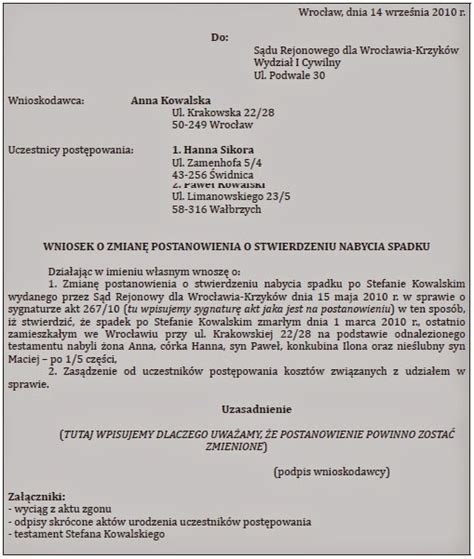 Prawo Spadkowe Sierpnia 2014