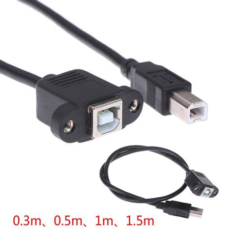 Usb 20 Type B Male To Type B Female Printer Extension Cable With Panel